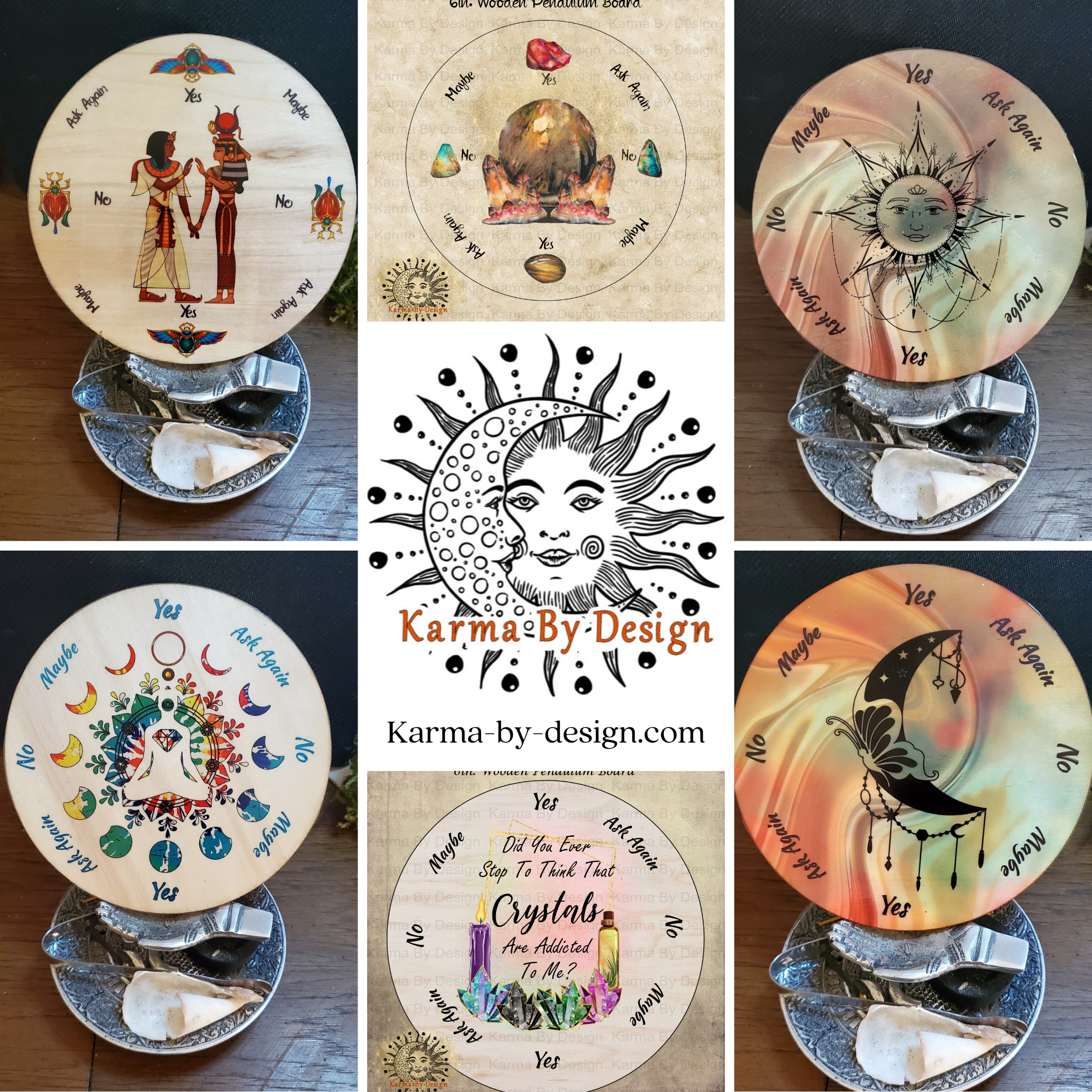6″ 8 Ball Pendulum Board - Karma By Design